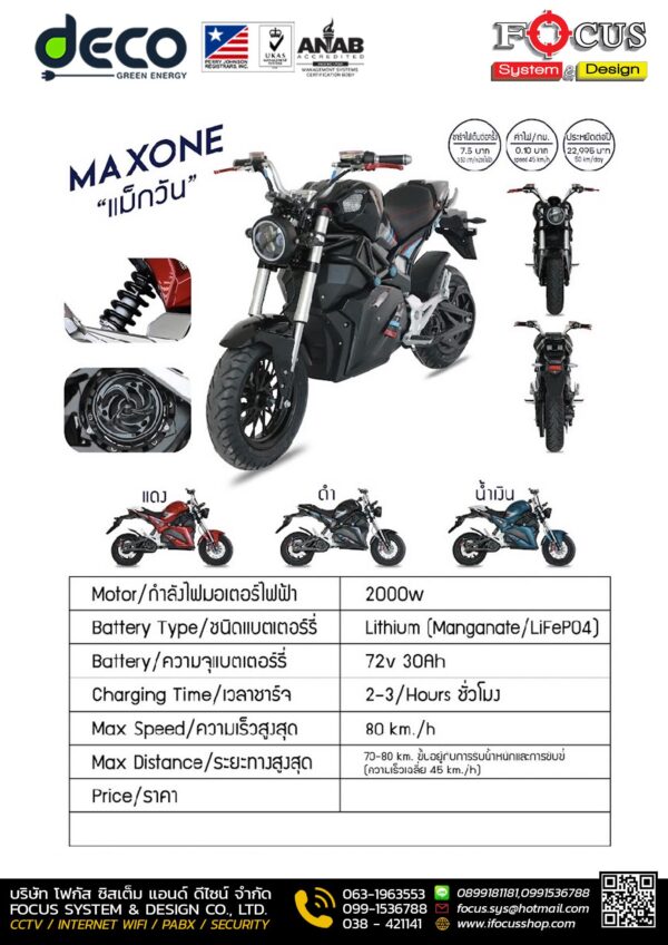 DECO MaxOne | สเปคสินค้า(Specification)